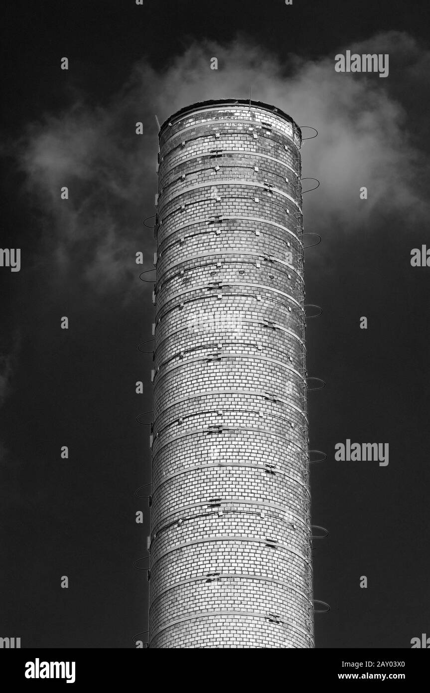 Flue gas stack Black and White Stock Photos & Images - Alamy