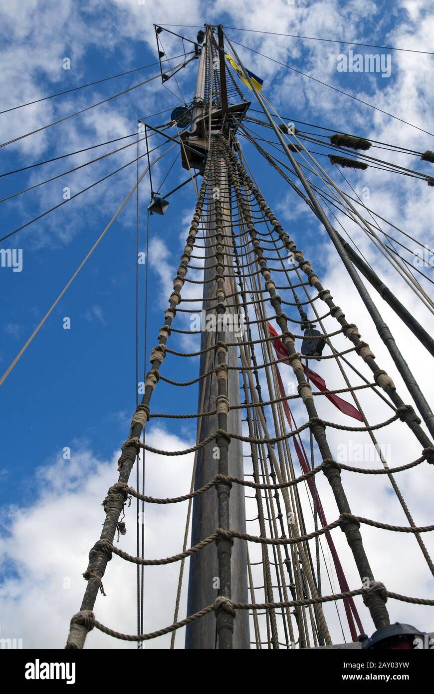 main mast of a sailing ship Stock Photo - Alamy