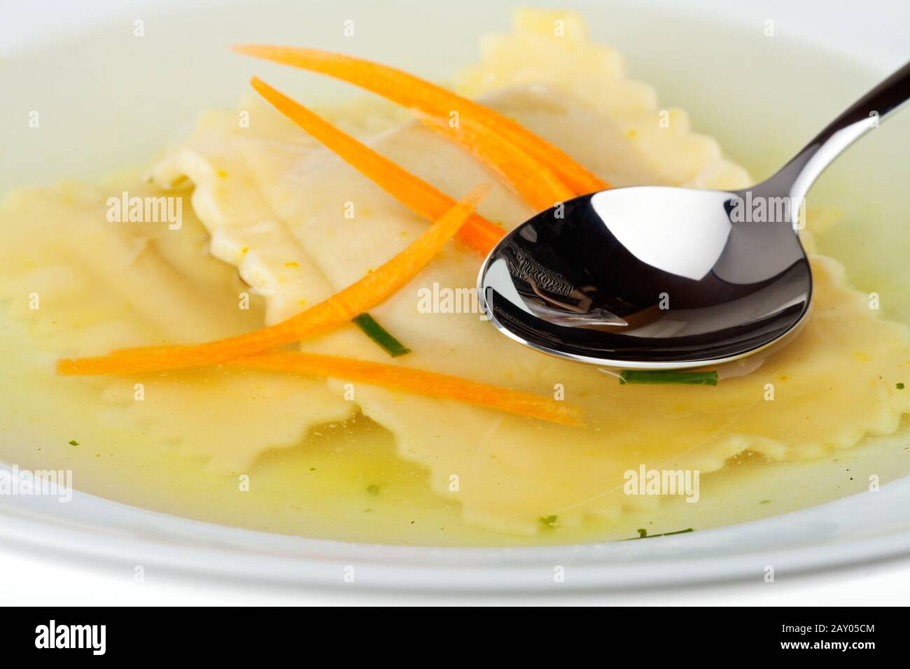 Swabian pasta filled with meat and spinach Stock Photo - Alamy