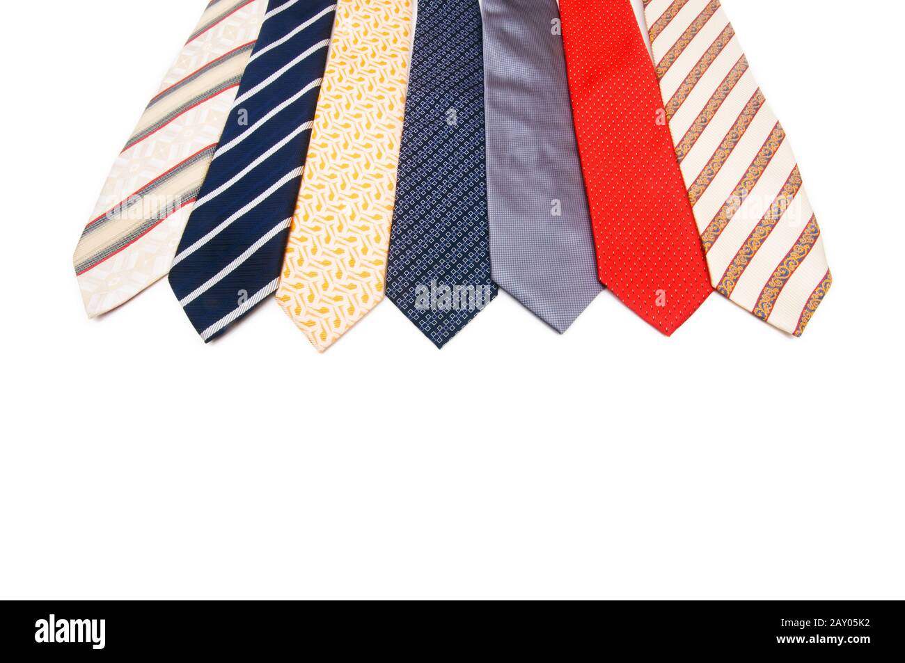 Neck ties isolated on the white background Stock Photo - Alamy