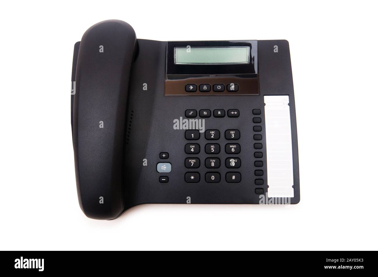 Office phone isolated on the white background Stock Photo - Alamy
