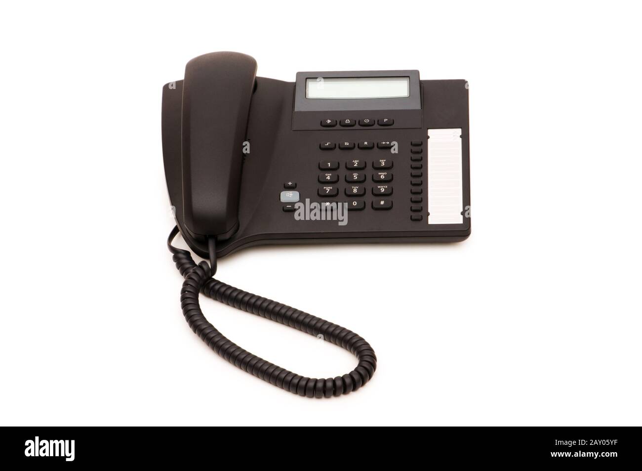 Office phone isolated on the white background Stock Photo - Alamy