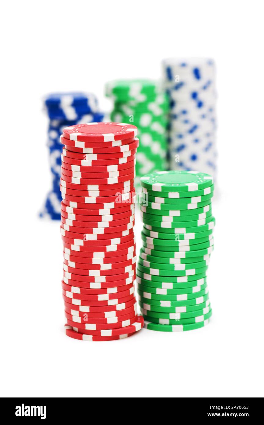 Stack of chips isolated on the white background Stock Photo - Alamy