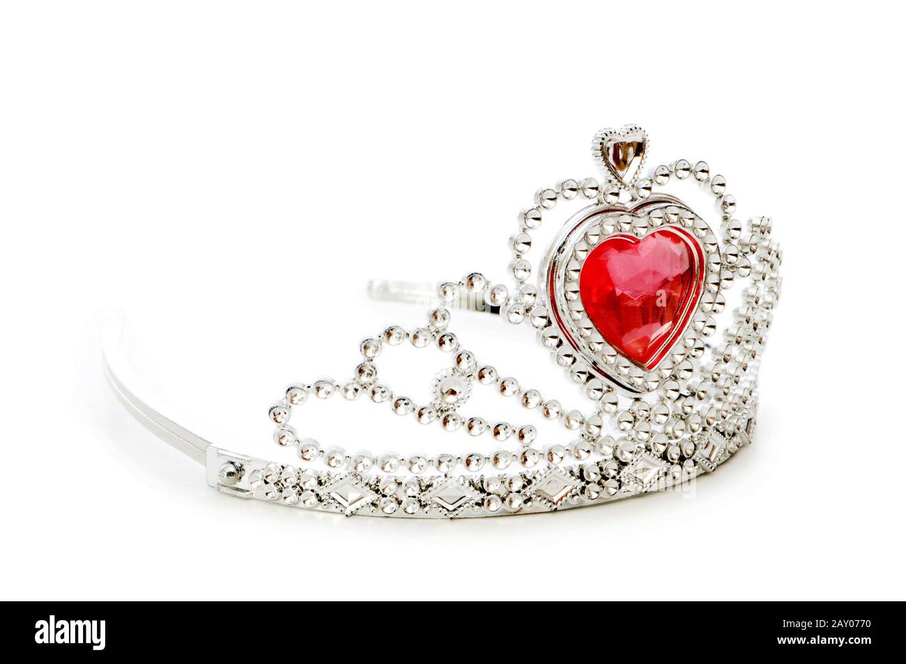 Silver diadem isolated on the white background Stock Photo - Alamy