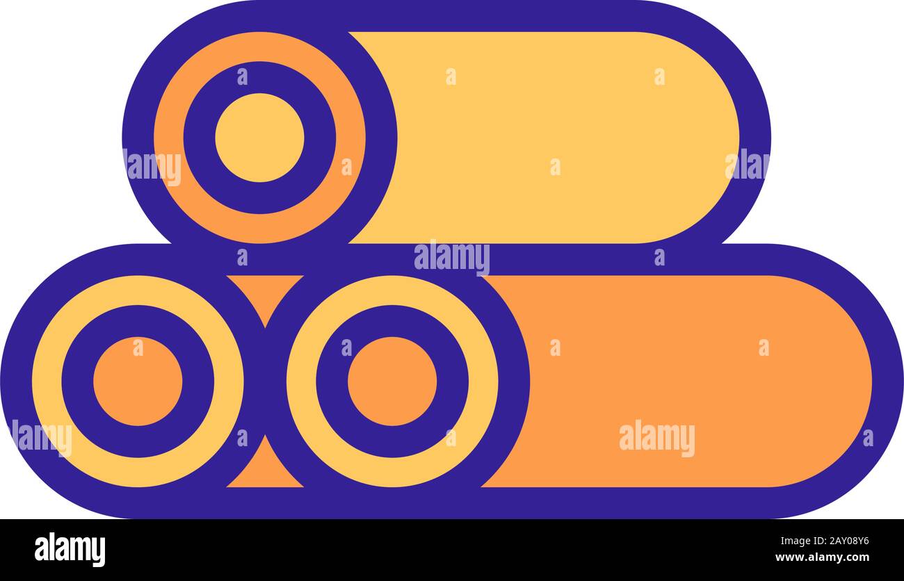 cutting down trees icon vector. Isolated contour symbol illustration ...