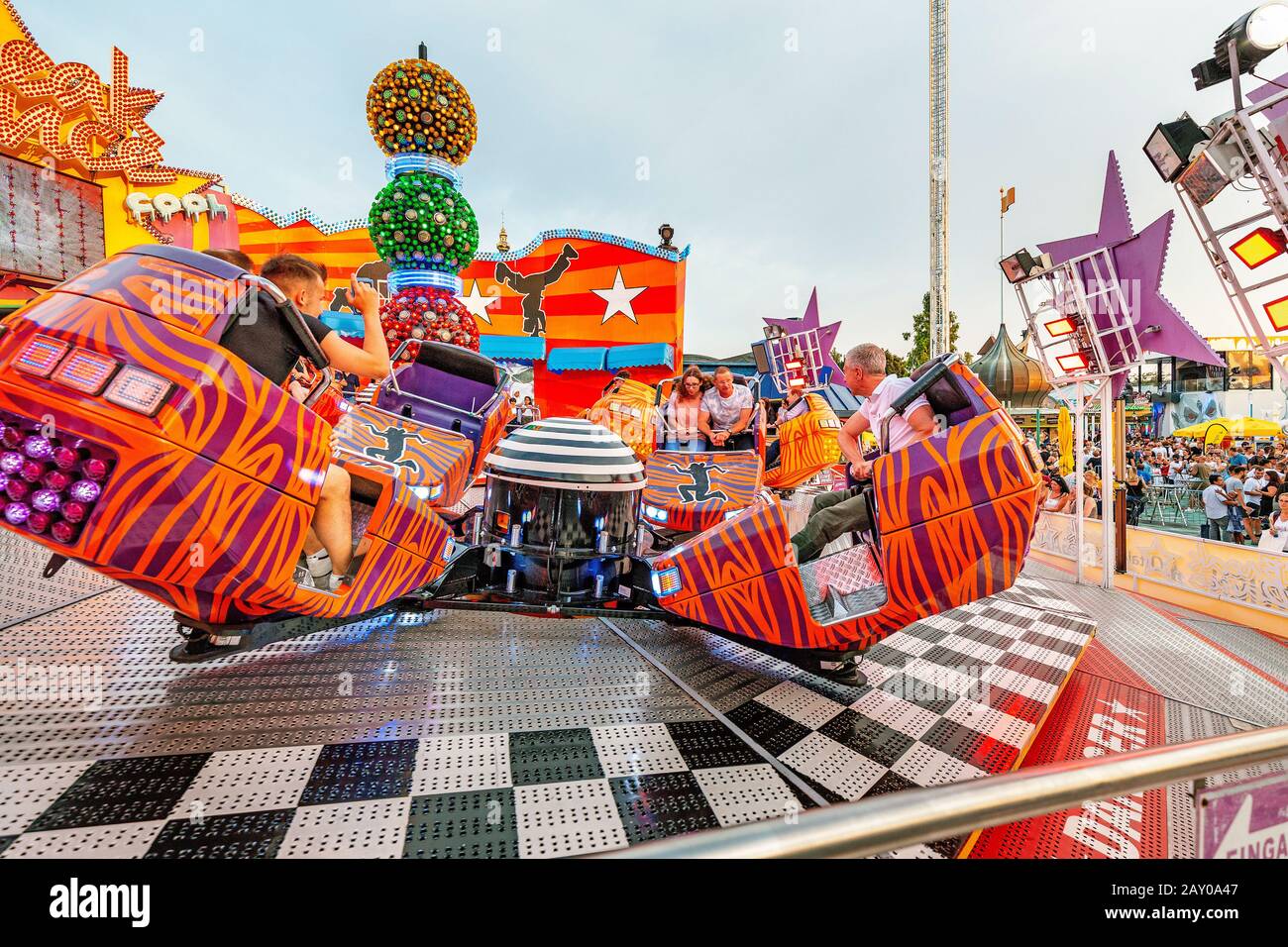 20 July 2019, Vienna, Austria: Fun adults and children attractions in ...