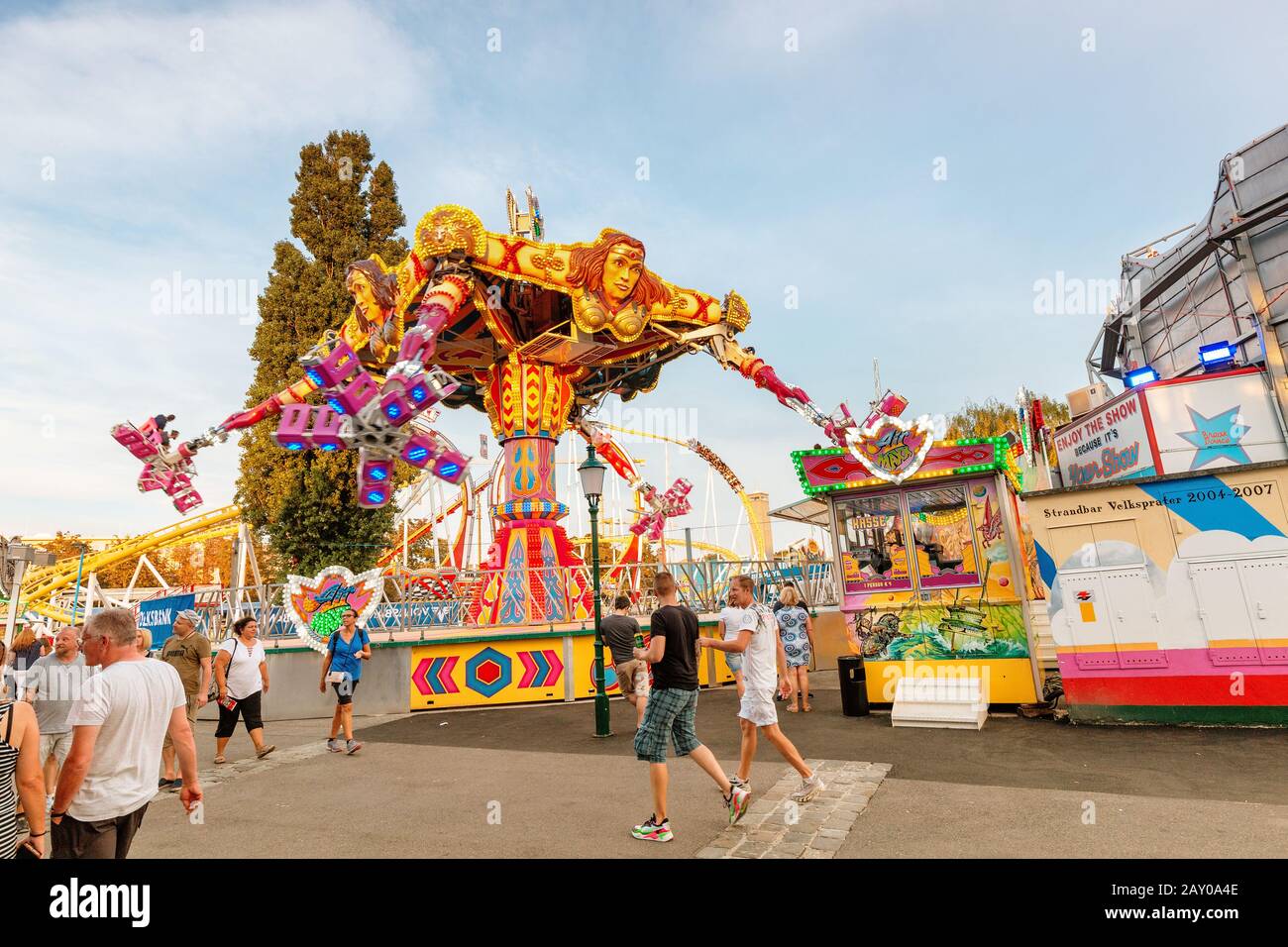 20 July 2019, Vienna, Austria: Fun adults and children attractions in ...