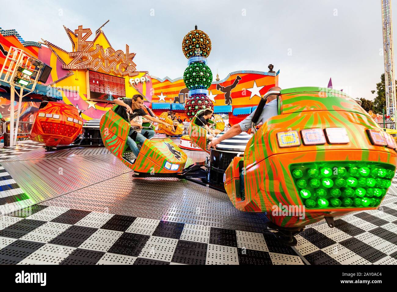 20 July 2019, Vienna, Austria: Fun adults and children attractions in ...