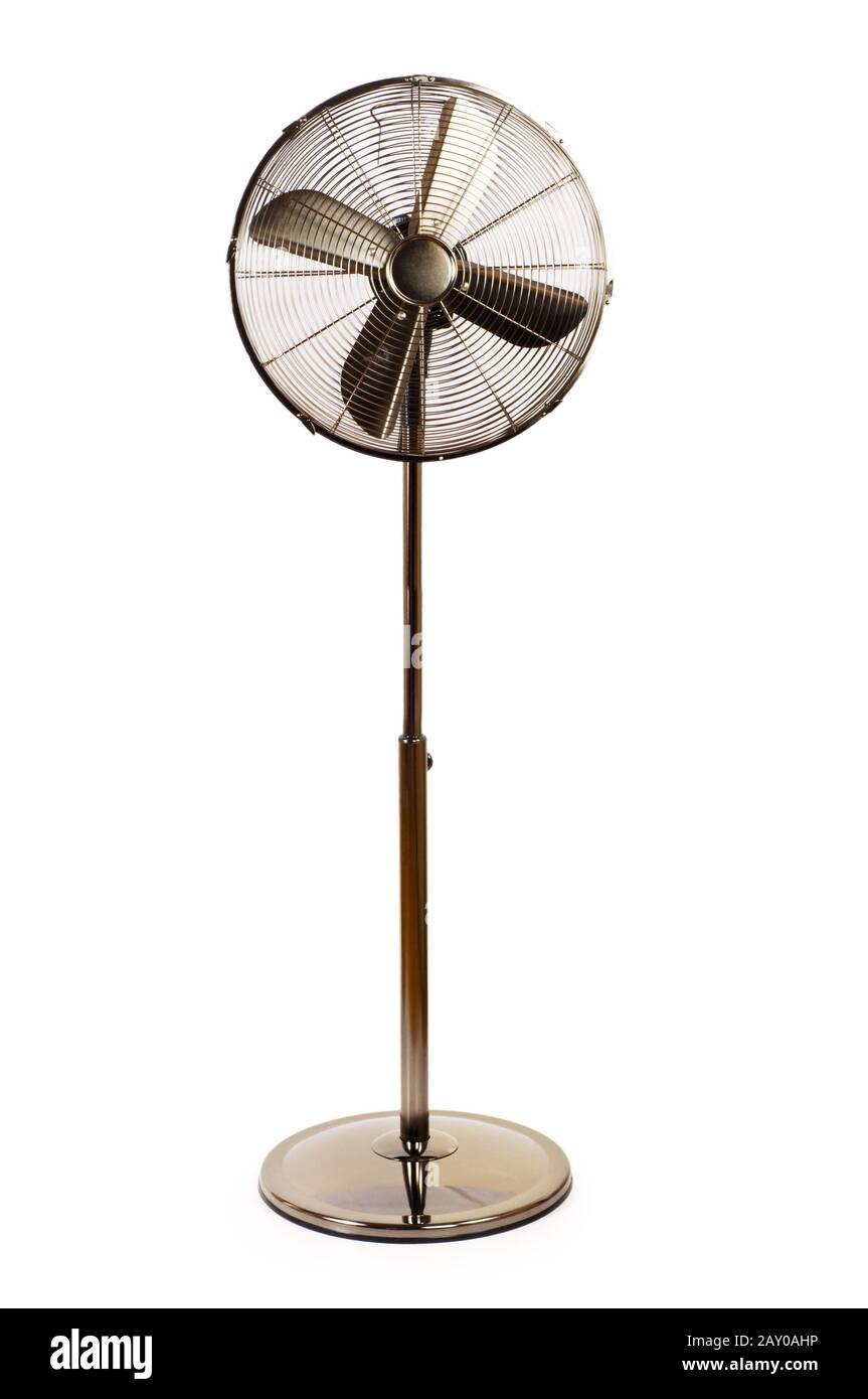 Electric fan isolated on the white background Stock Photo - Alamy