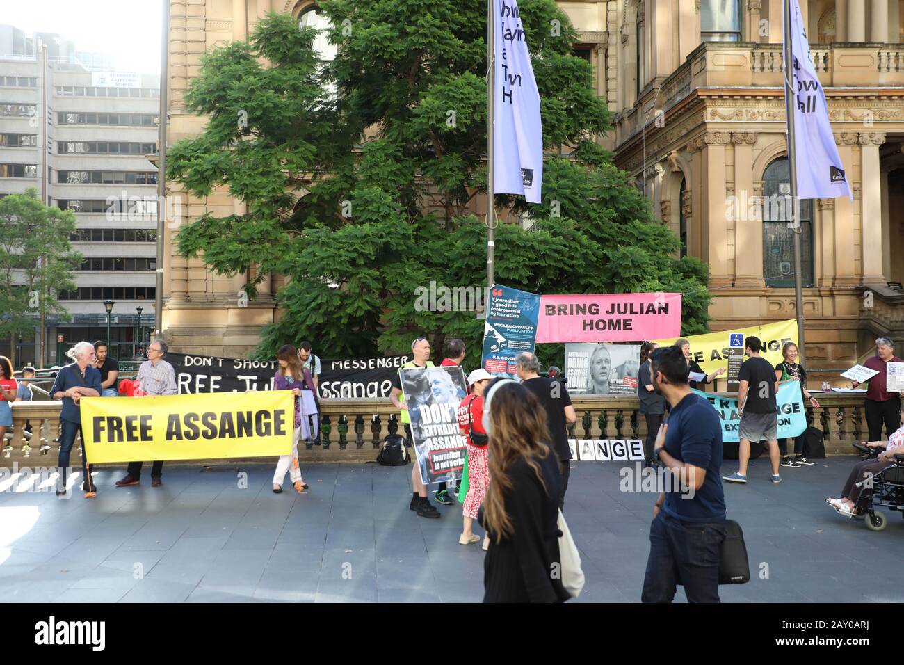 Sydney, Australia. 14th February 2020. Protesters in support of ...