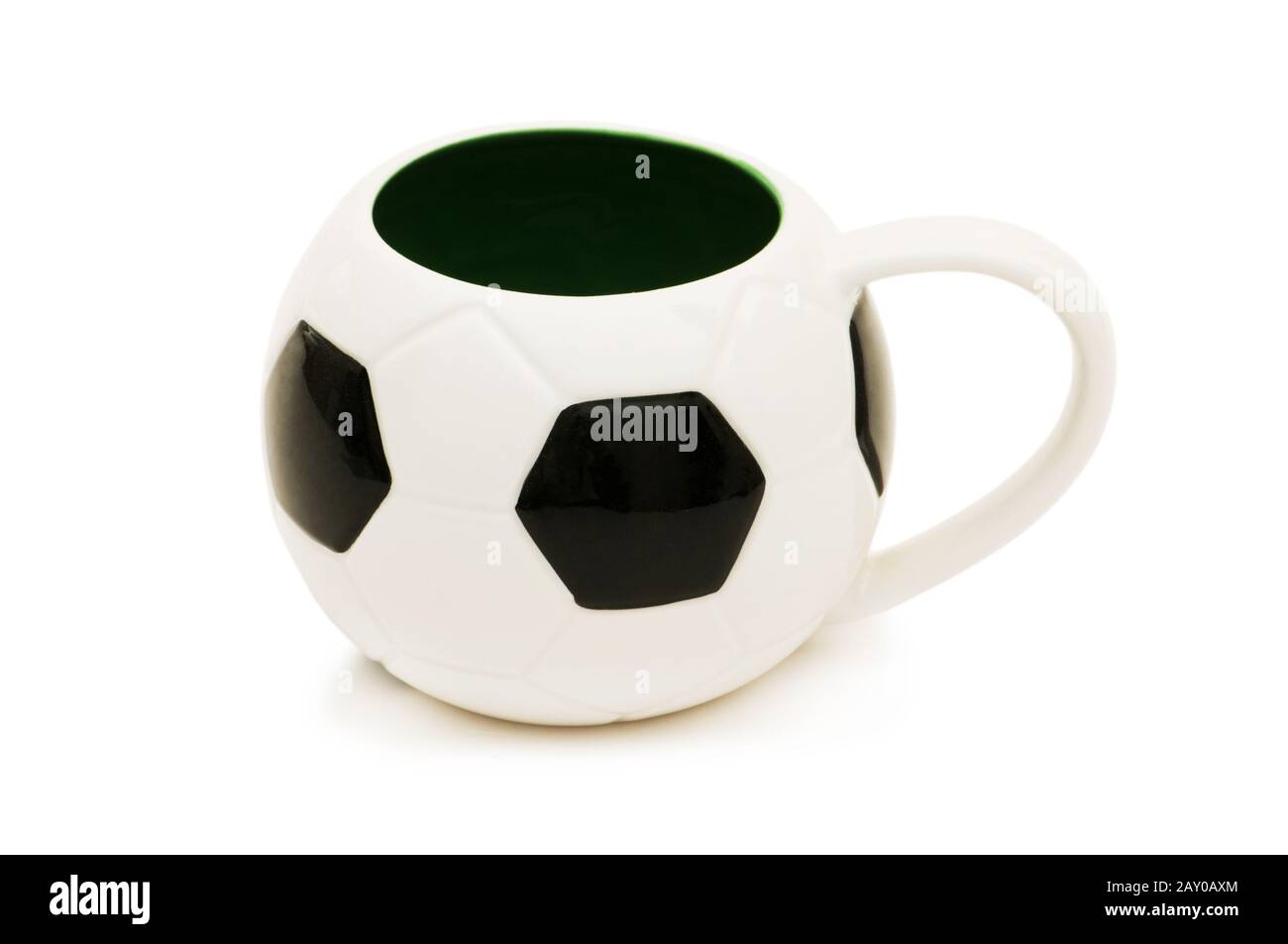 Football shaped cup isolated on the white Stock Photo - Alamy