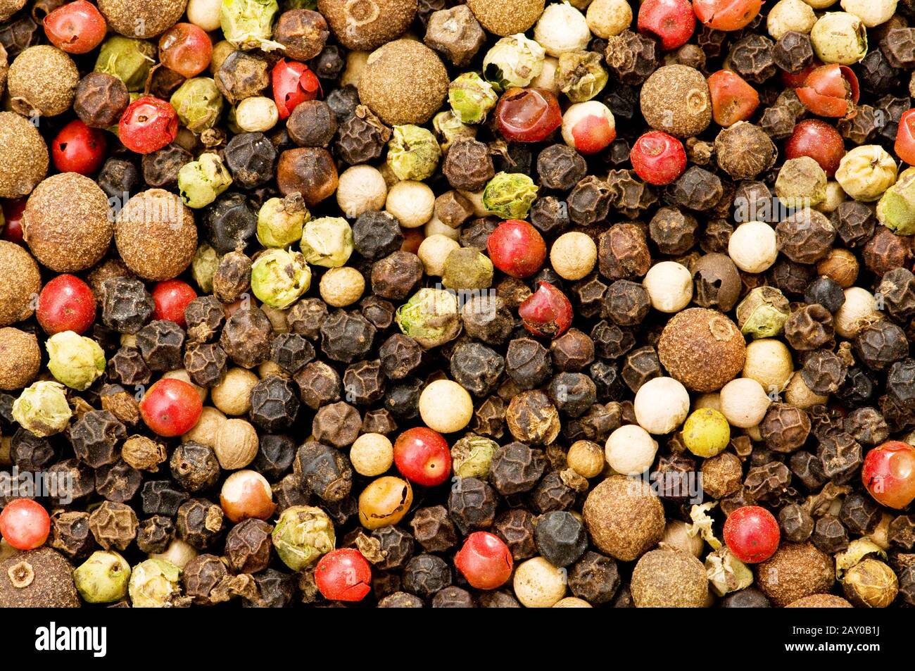 Close up selection of various pepper types Stock Photo - Alamy