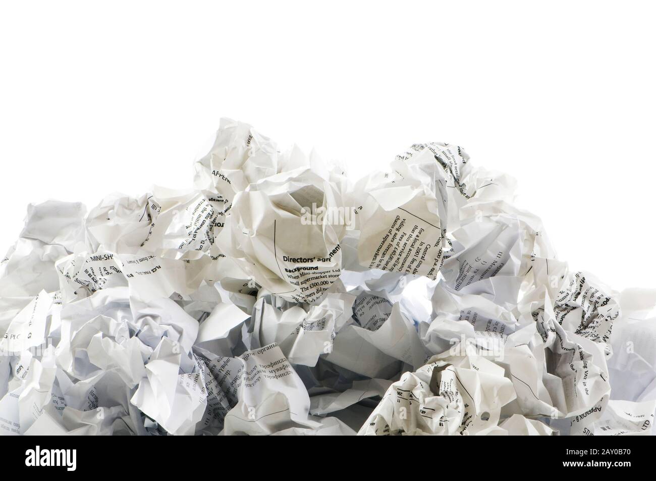 Recycling concept with lots of waster paper Stock Photo - Alamy