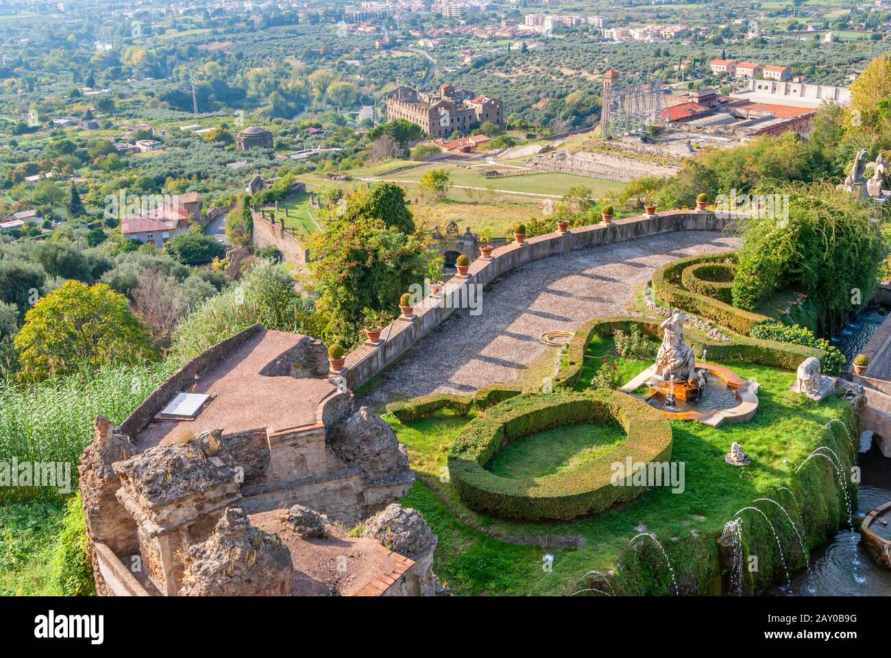 Famous Italian Renaissance Villa D'este fountain and garden in Tivoli ...