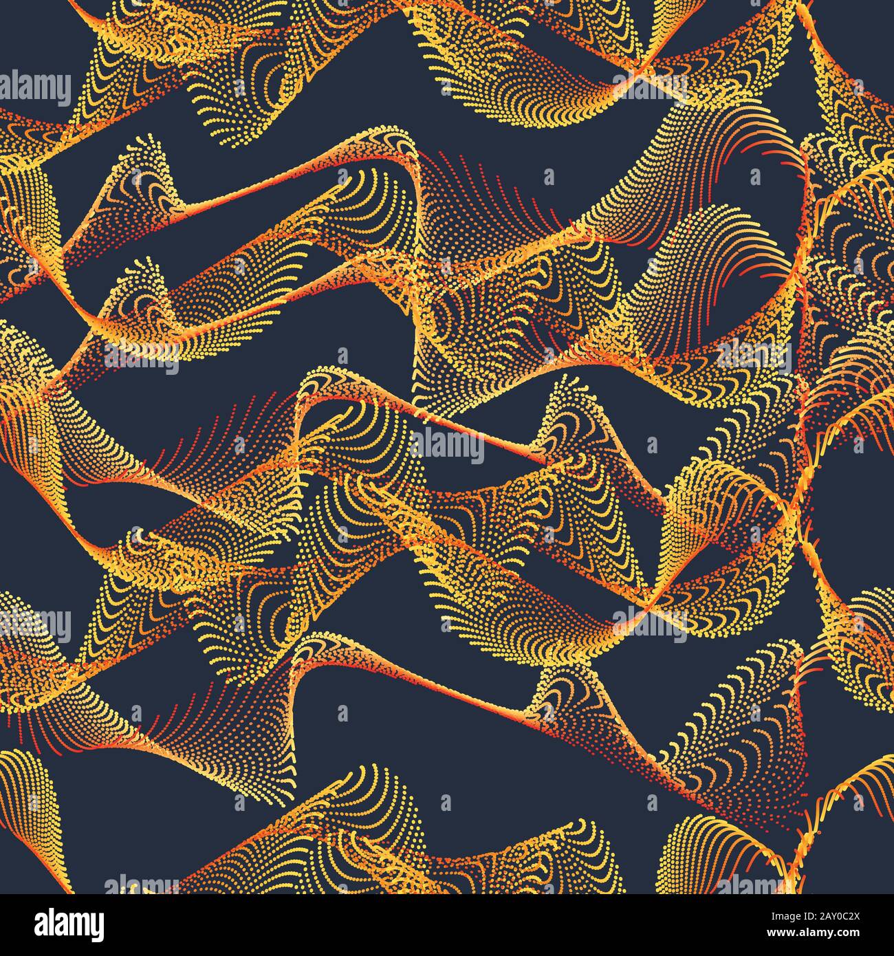 Seamless pattern of chaotic geometric lines with different colors flat ...