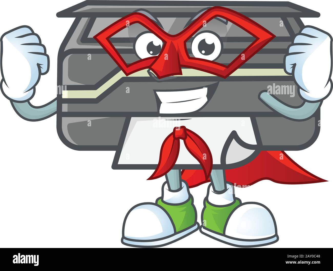 A friendly picture of printer dressed as a Super hero Stock Vector ...