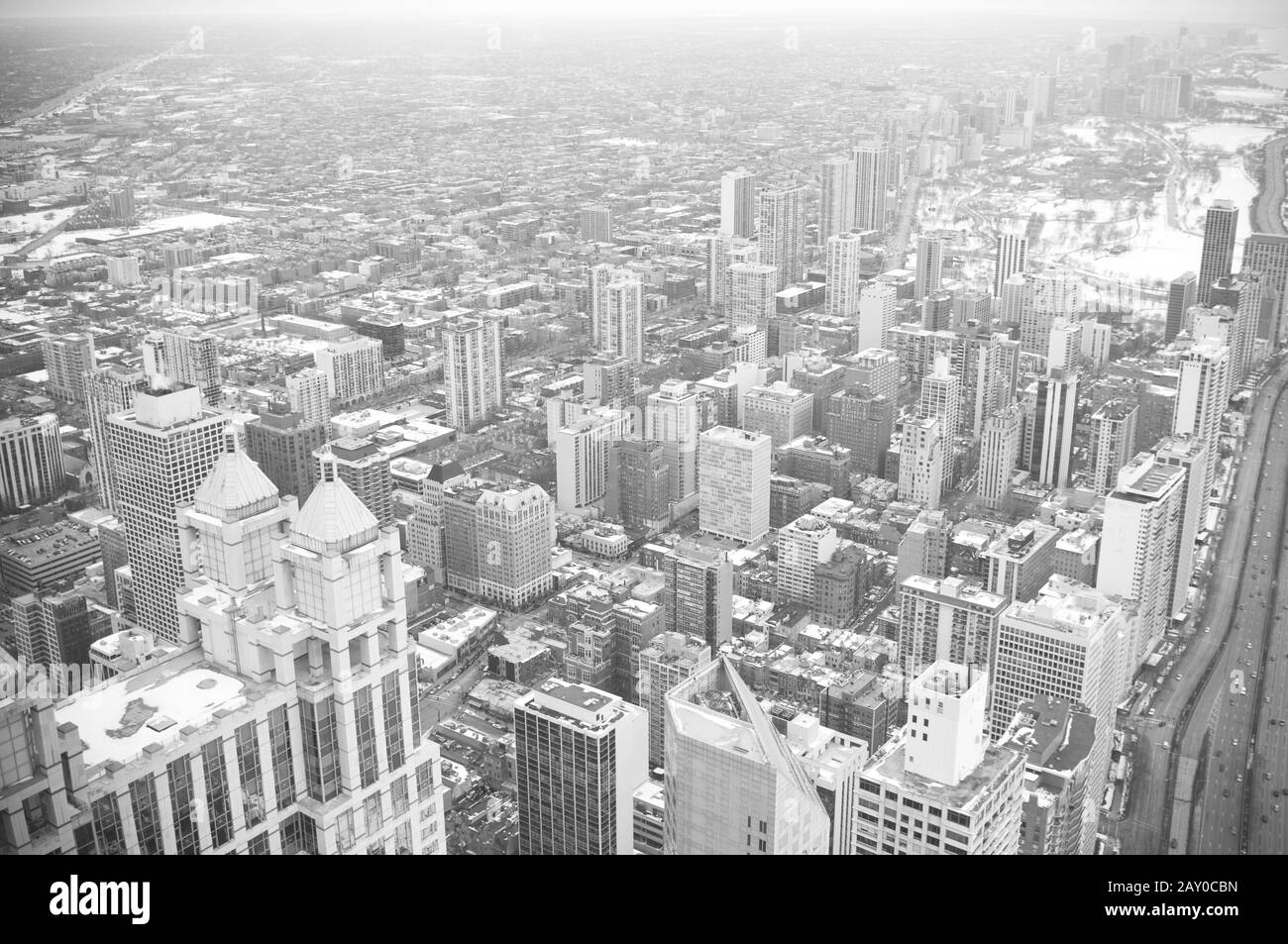 Vintage chicago skyline Black and White Stock Photos & Images - Alamy