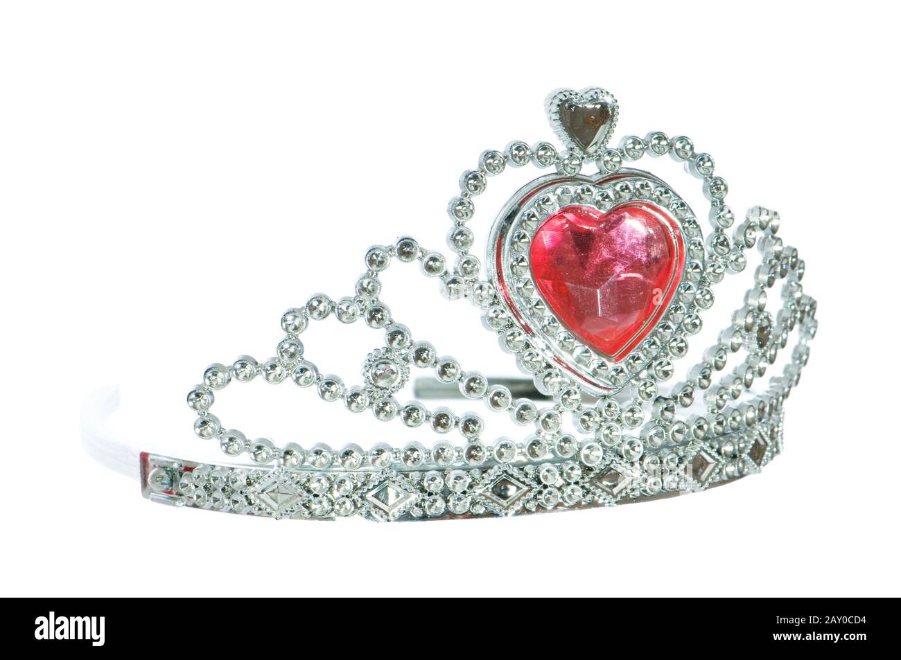 Silver diadem isolated on the white background Stock Photo - Alamy