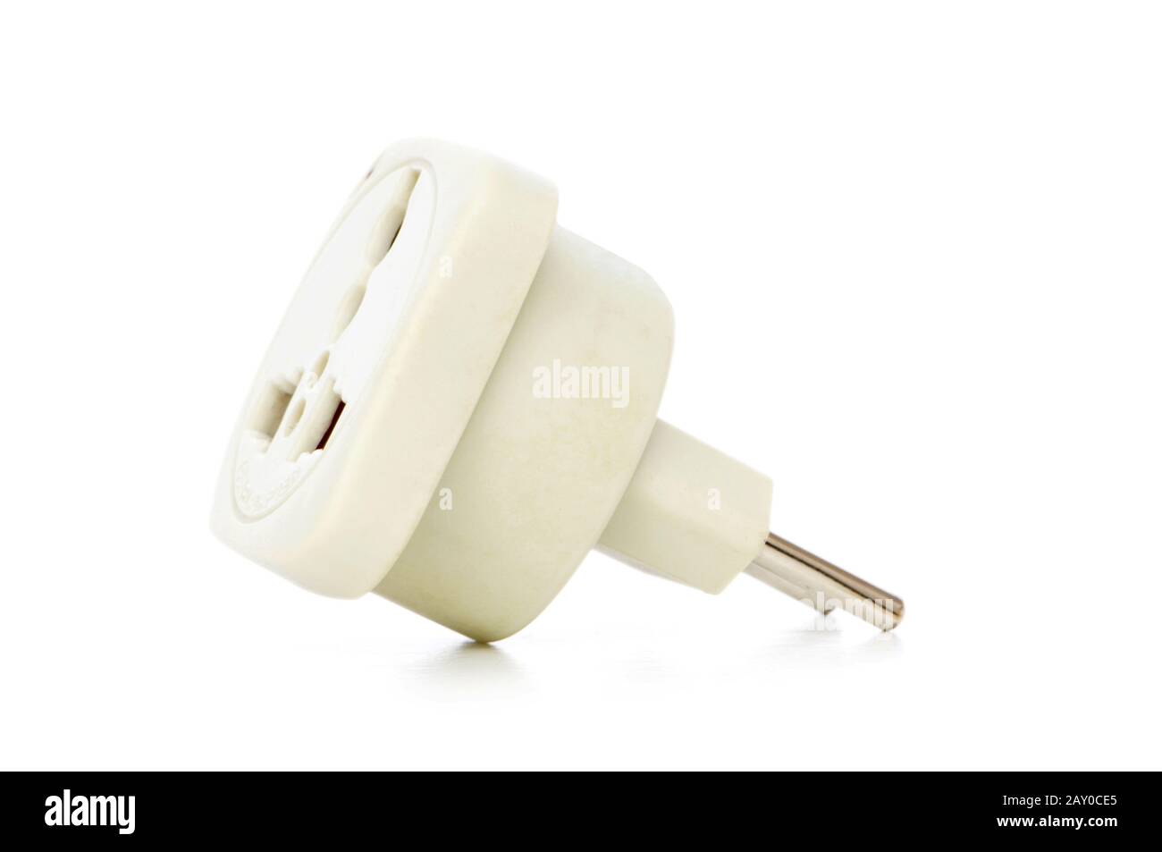 Electric adaptor isolated on the white background Stock Photo - Alamy