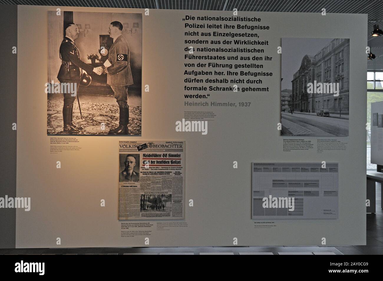 newly designed interior of the exhibition Topography of Terror on the ...