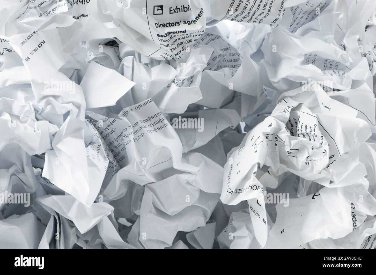 Recycling concept with lots of waster paper Stock Photo - Alamy