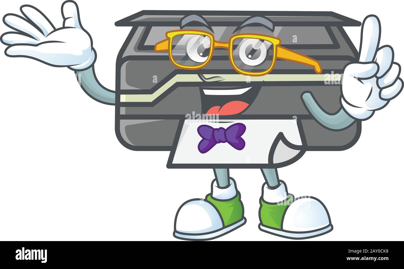 The Geek character of printer mascot design Stock Vector Image & Art ...