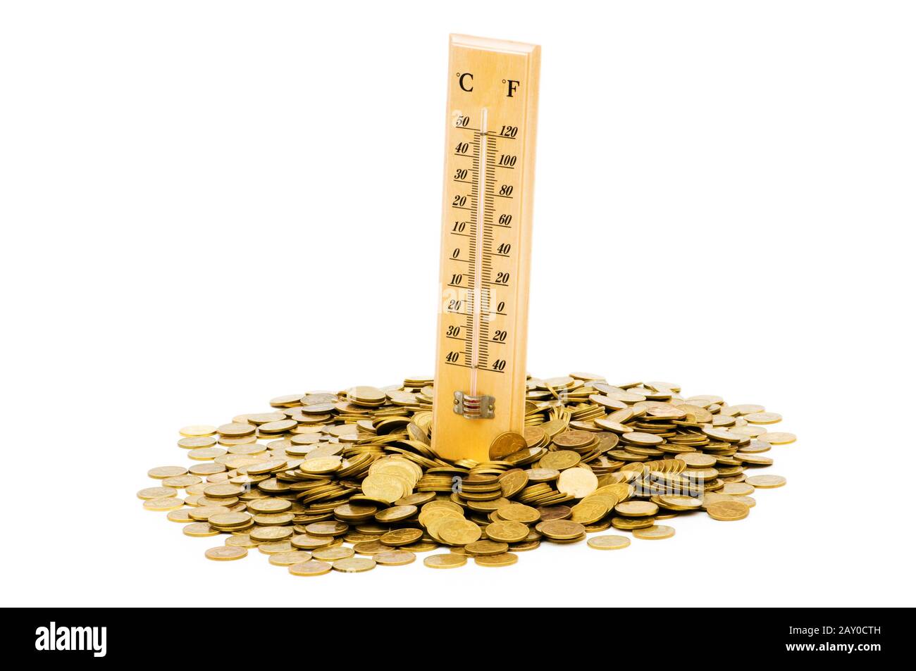 Financial concept - checking the temperature of market Stock Photo - Alamy