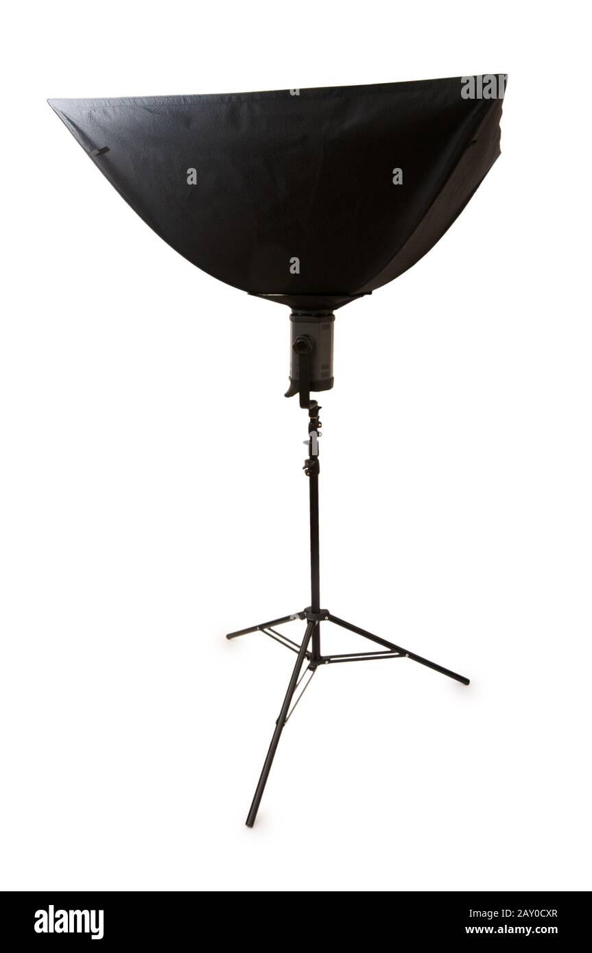 Studio strobe isolated on the white background Stock Photo - Alamy
