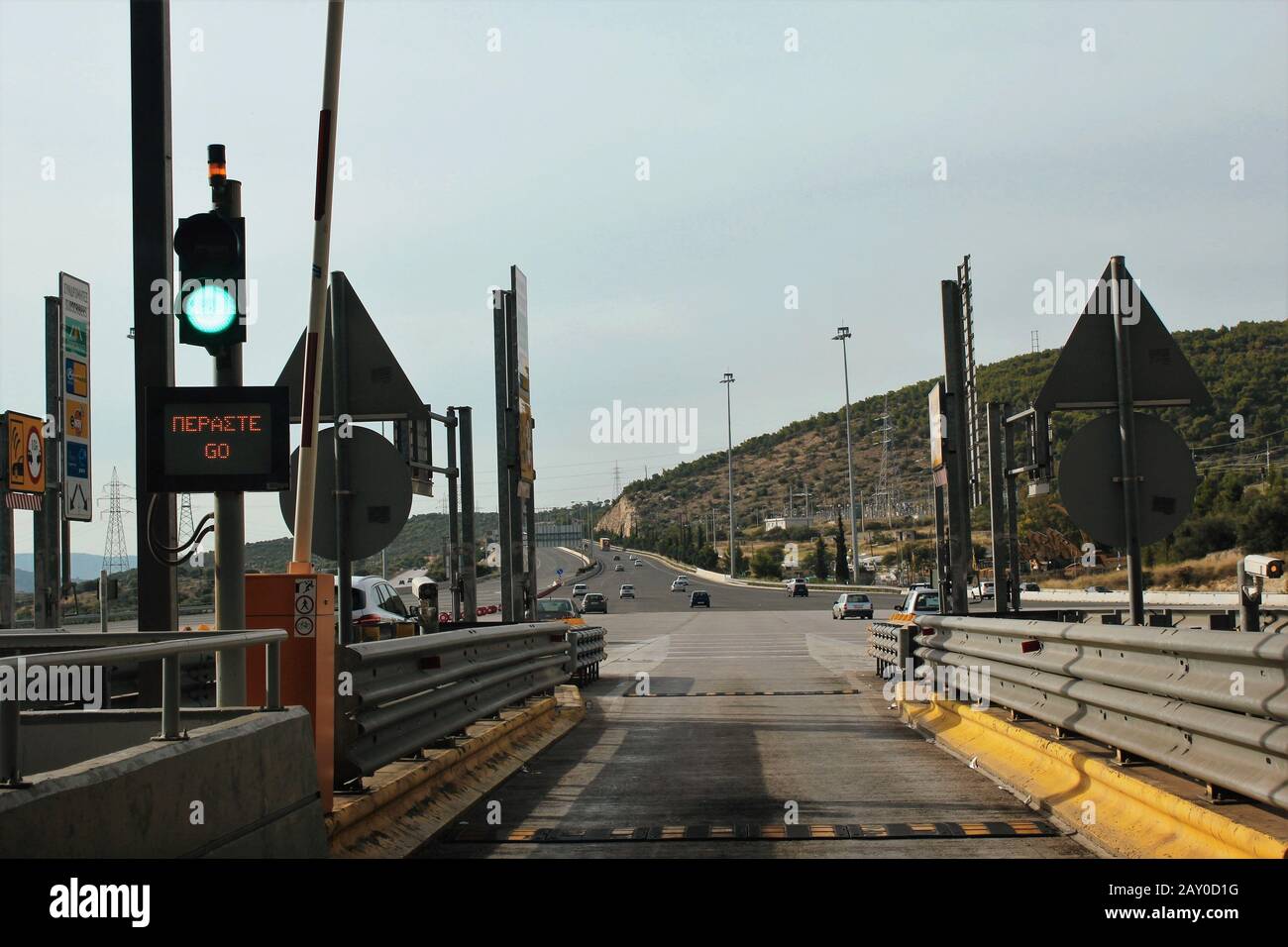 Highway tolls in Peloponnese, Greece, November 16 2019 Stock Photo - Alamy