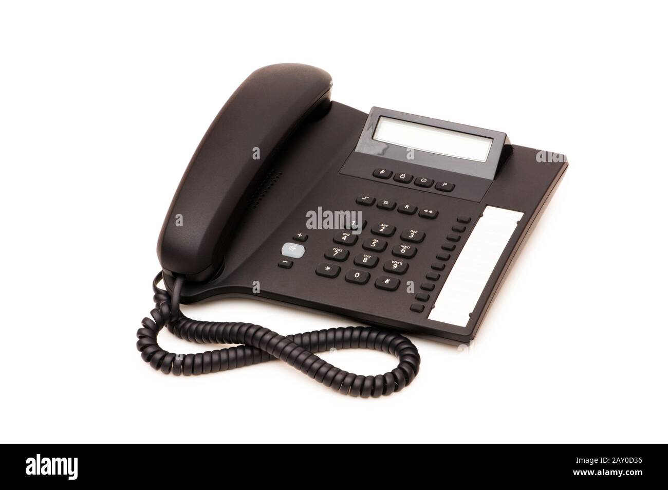 Office phone isolated on the white background Stock Photo - Alamy