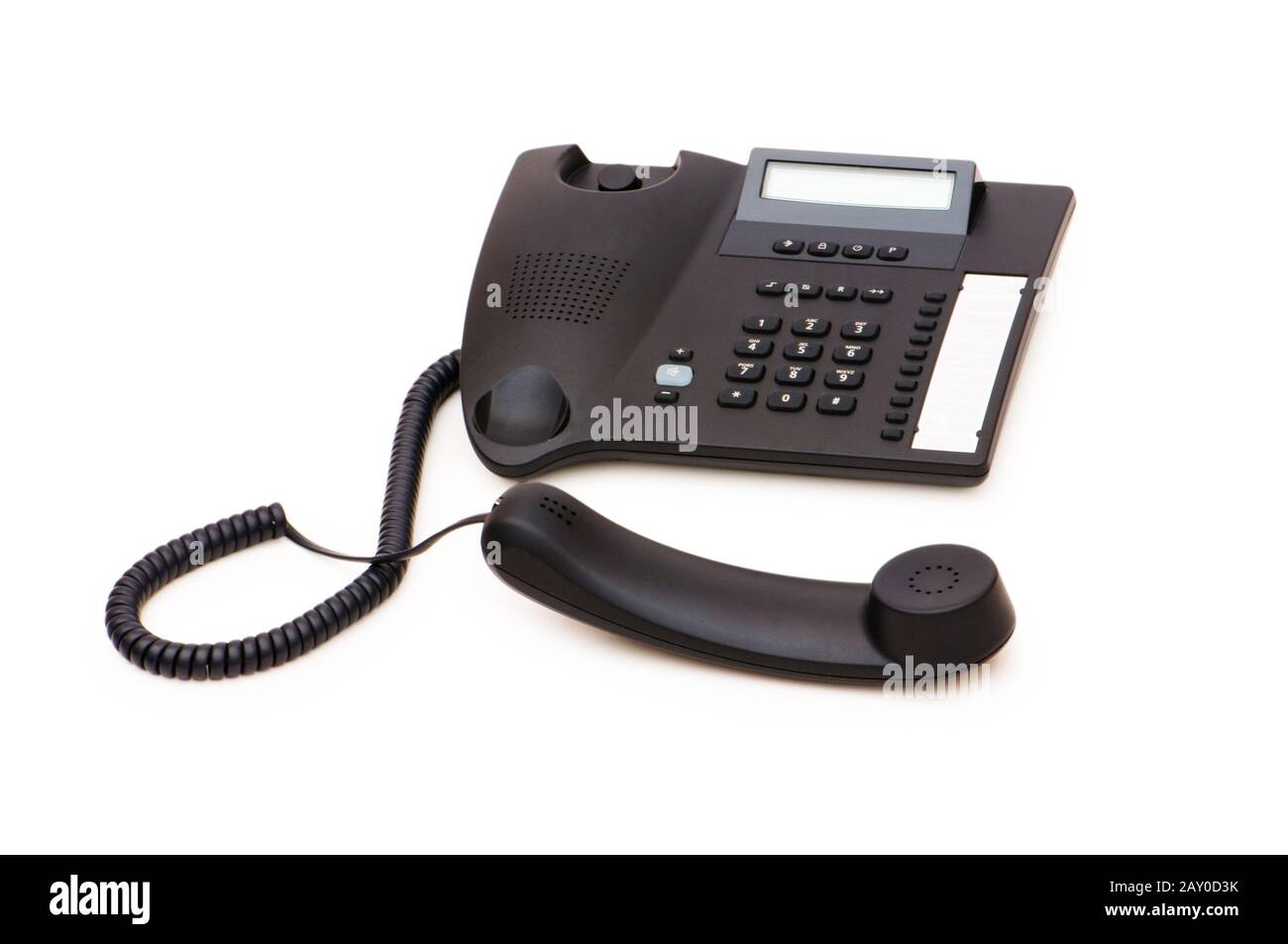 Office phone isolated on the white background Stock Photo - Alamy
