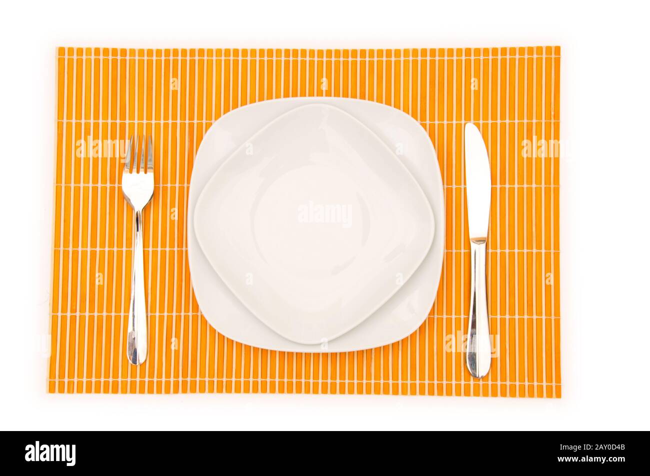 Set of table utensils isolated on white Stock Photo - Alamy