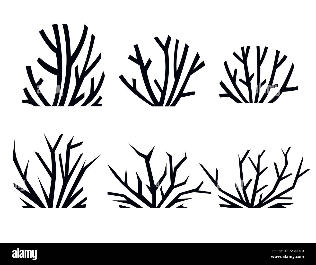 Thorn Bush Silhouette Clipart
