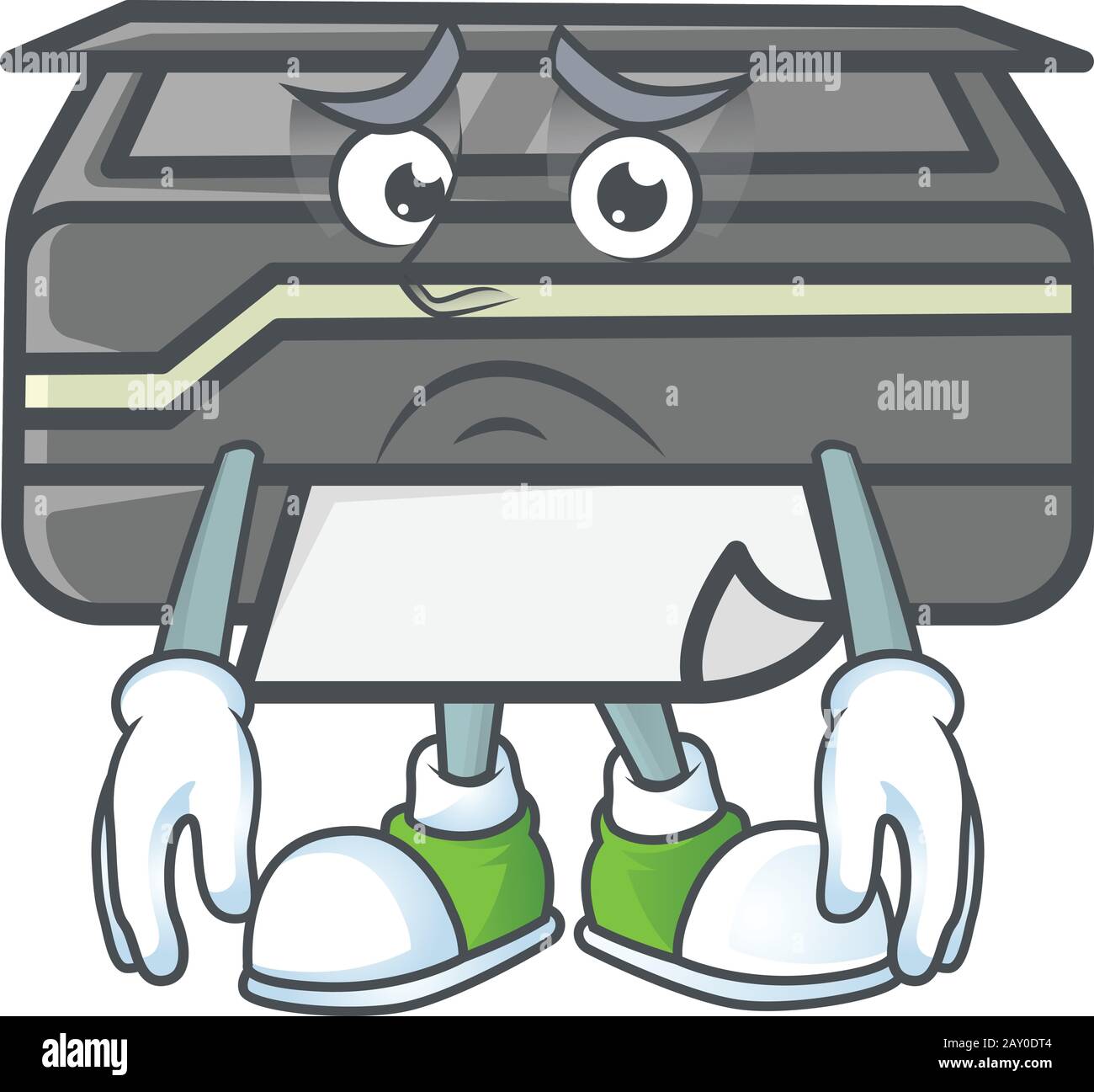 Cartoon character of a printer having an afraid face Stock Vector Image ...
