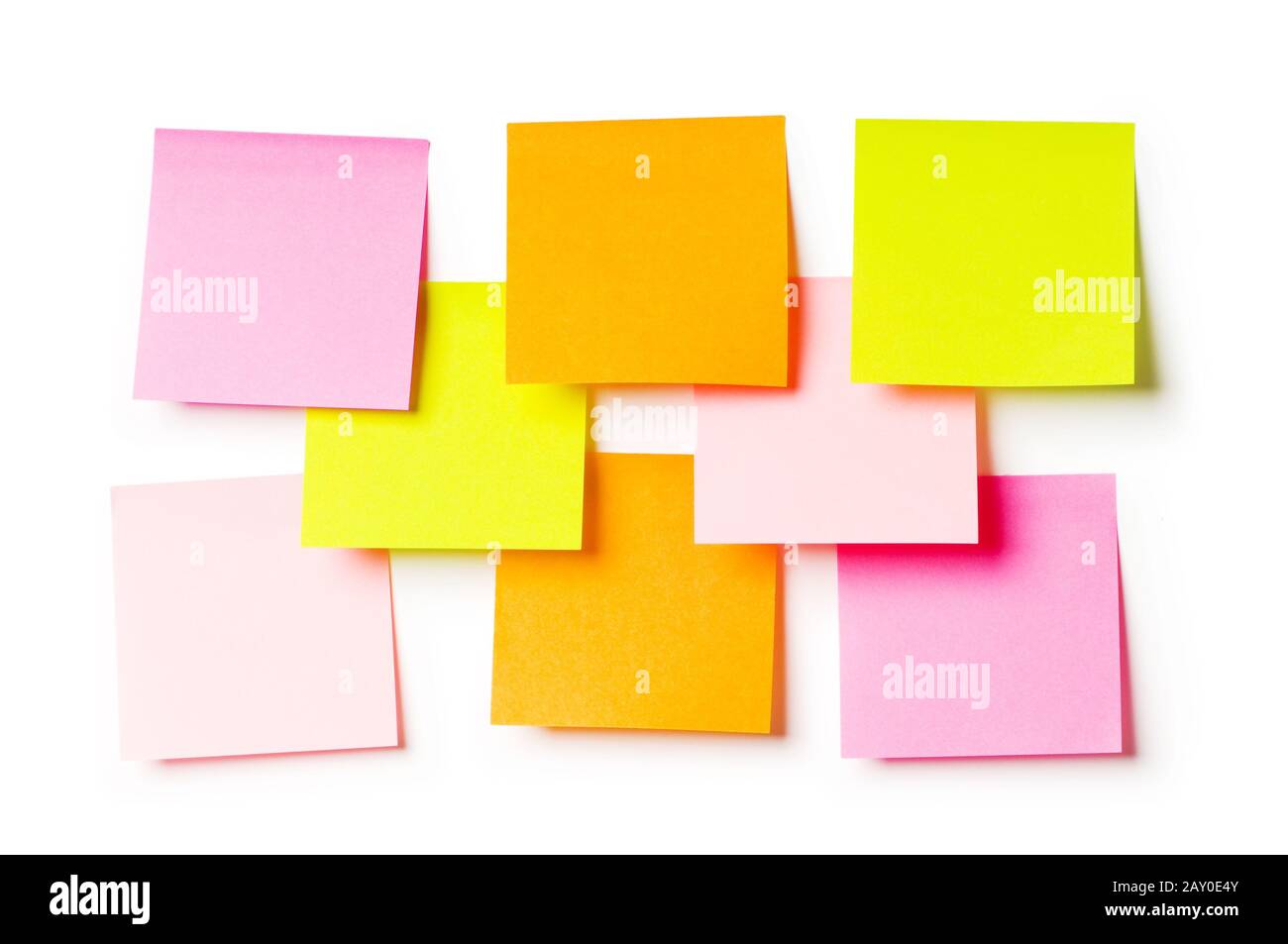 Reminder notes isolated on the white background Stock Photo - Alamy