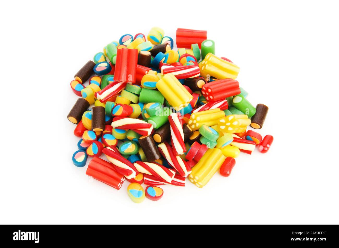 Colourful sweets isolated on the white background Stock Photo - Alamy