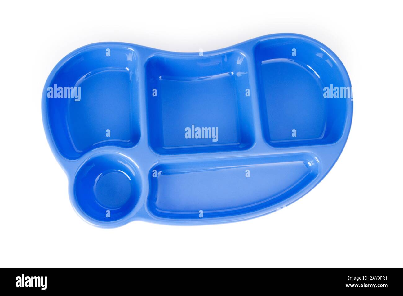 Multi sectional plate isolated on the white background Stock Photo - Alamy