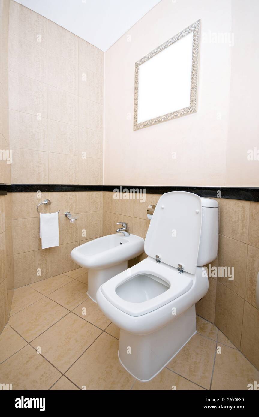 Toilet in the bathroom Stock Photo - Alamy