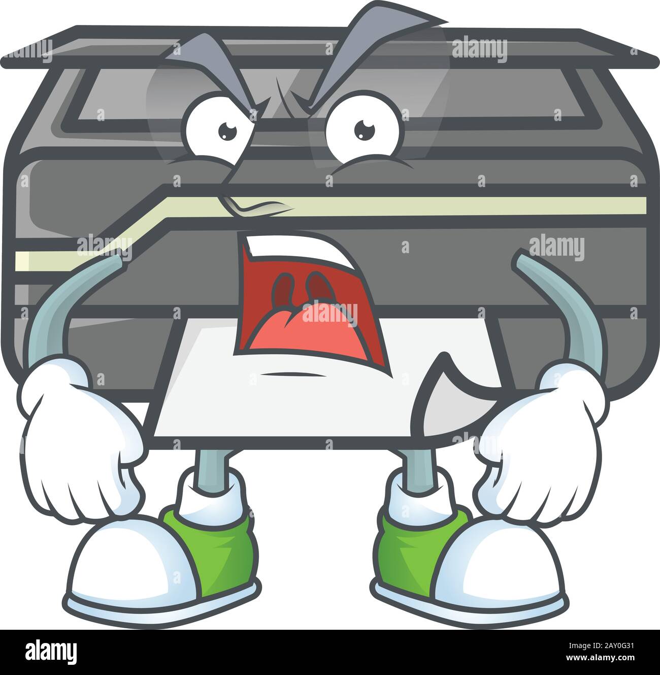 Printer cartoon character design with angry face Stock Vector Image ...