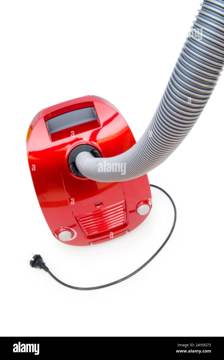 Vacuum cleaner isolated on the white background Stock Photo - Alamy