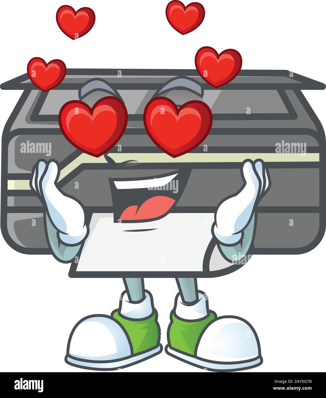 A romantic printer cartoon mascot design style Stock Vector Image & Art ...