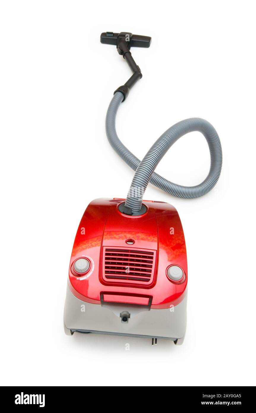 Vacuum cleaner isolated on the white background Stock Photo - Alamy