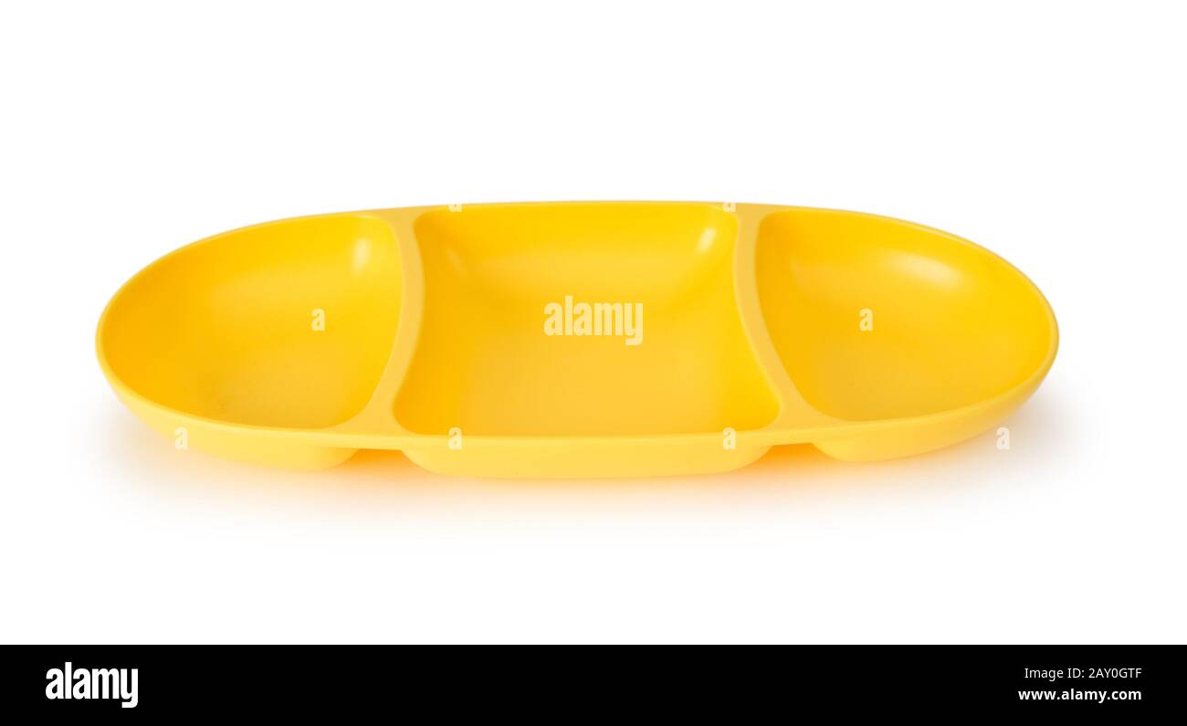 Multi sectional plate isolated on the white background Stock Photo - Alamy