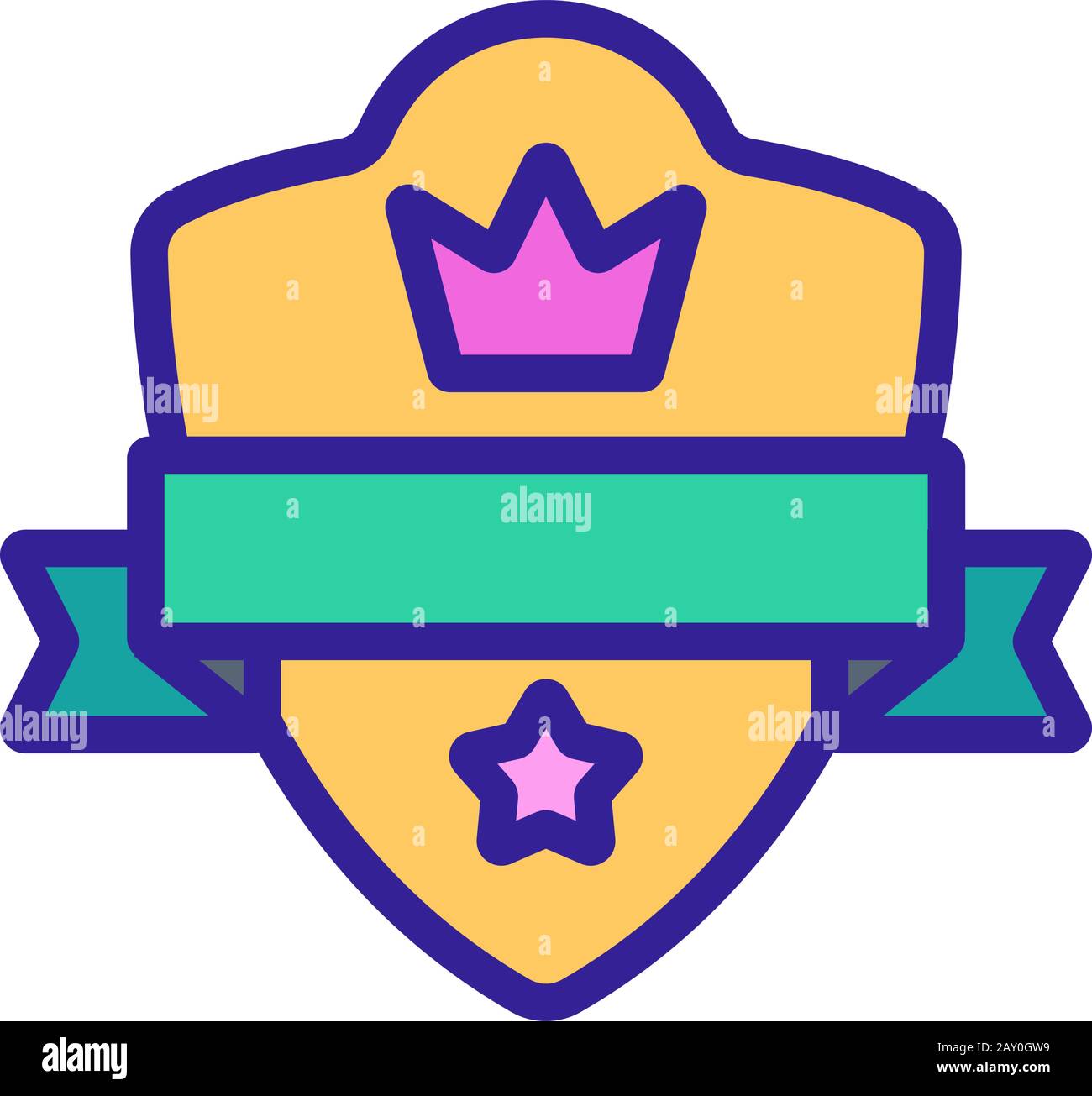 Banner icon vector. Isolated contour symbol illustration Stock Vector ...