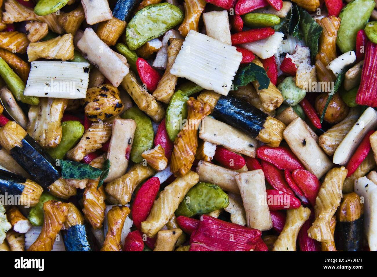 Japanese rice biscuits - nori mix Stock Photo - Alamy