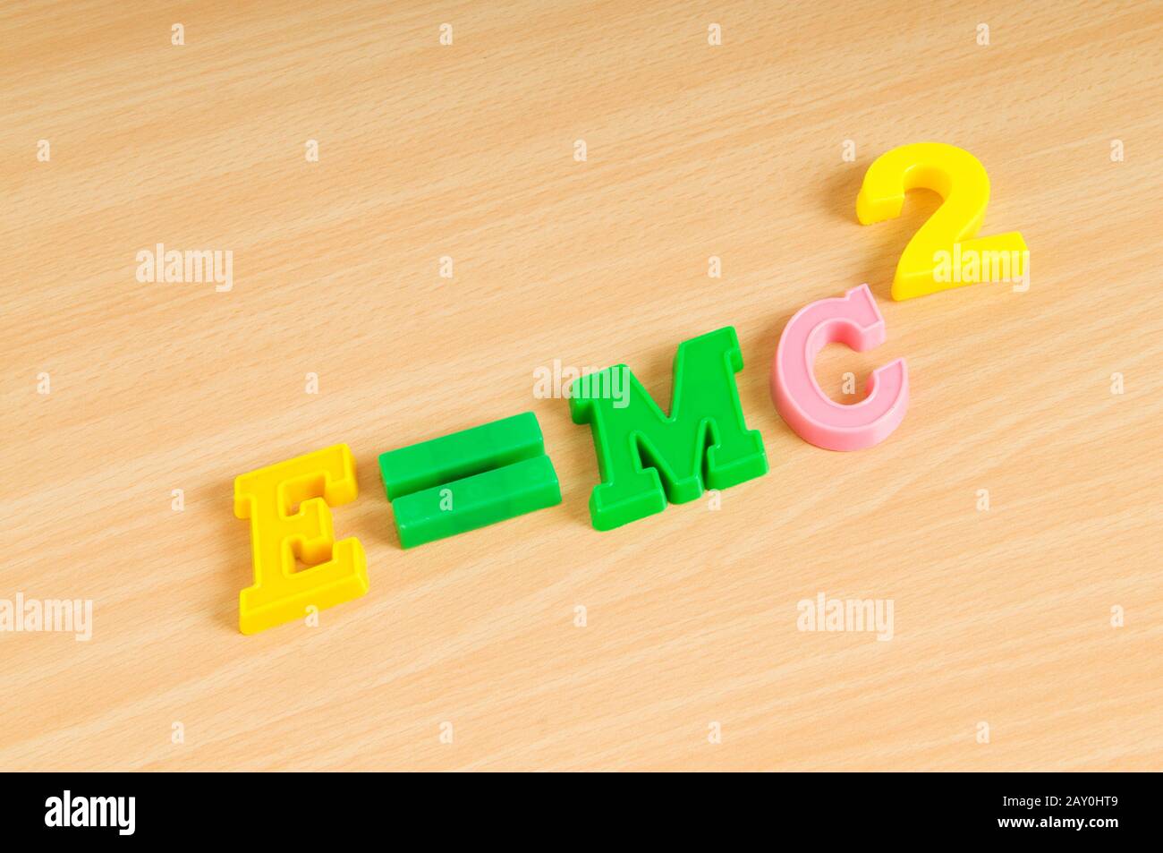 Famous einstein formula made of plastic numbers Stock Photo - Alamy