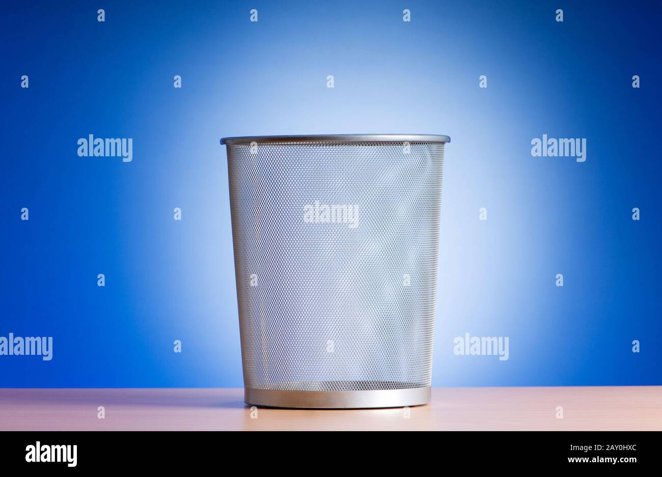 Garbage bin with paper waste isolated on white Stock Photo - Alamy
