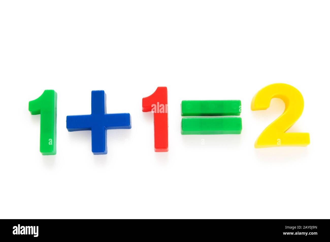 Simple math example with numbers on the table Stock Photo - Alamy