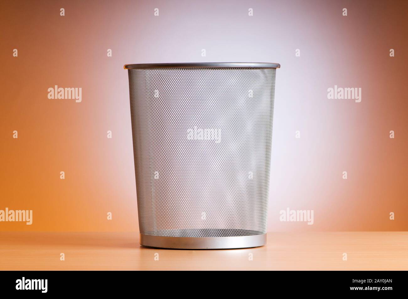Garbage bin with paper waste isolated on white Stock Photo - Alamy