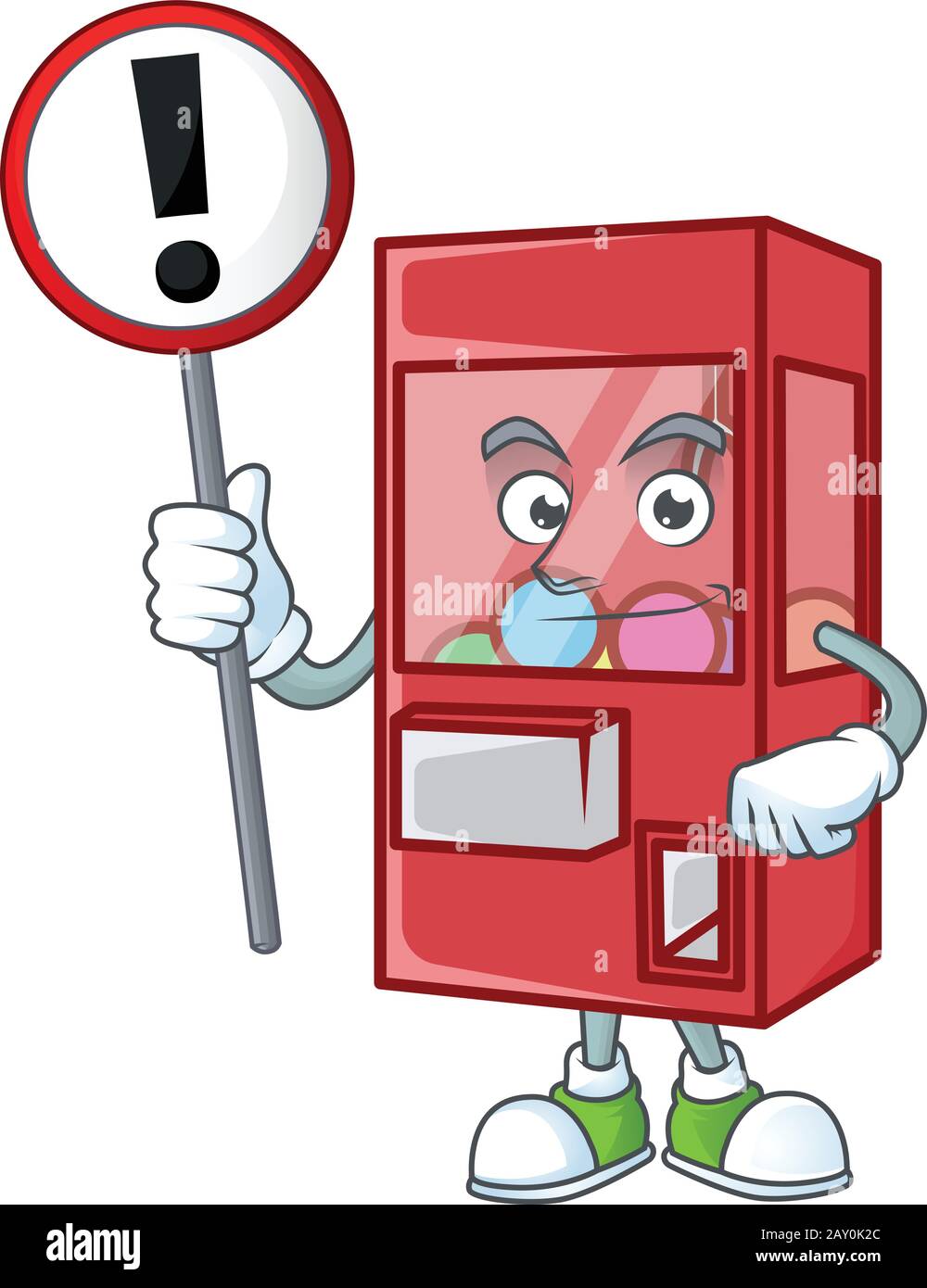 Cartoon character design of toy claw machine rise up a broad Stock ...